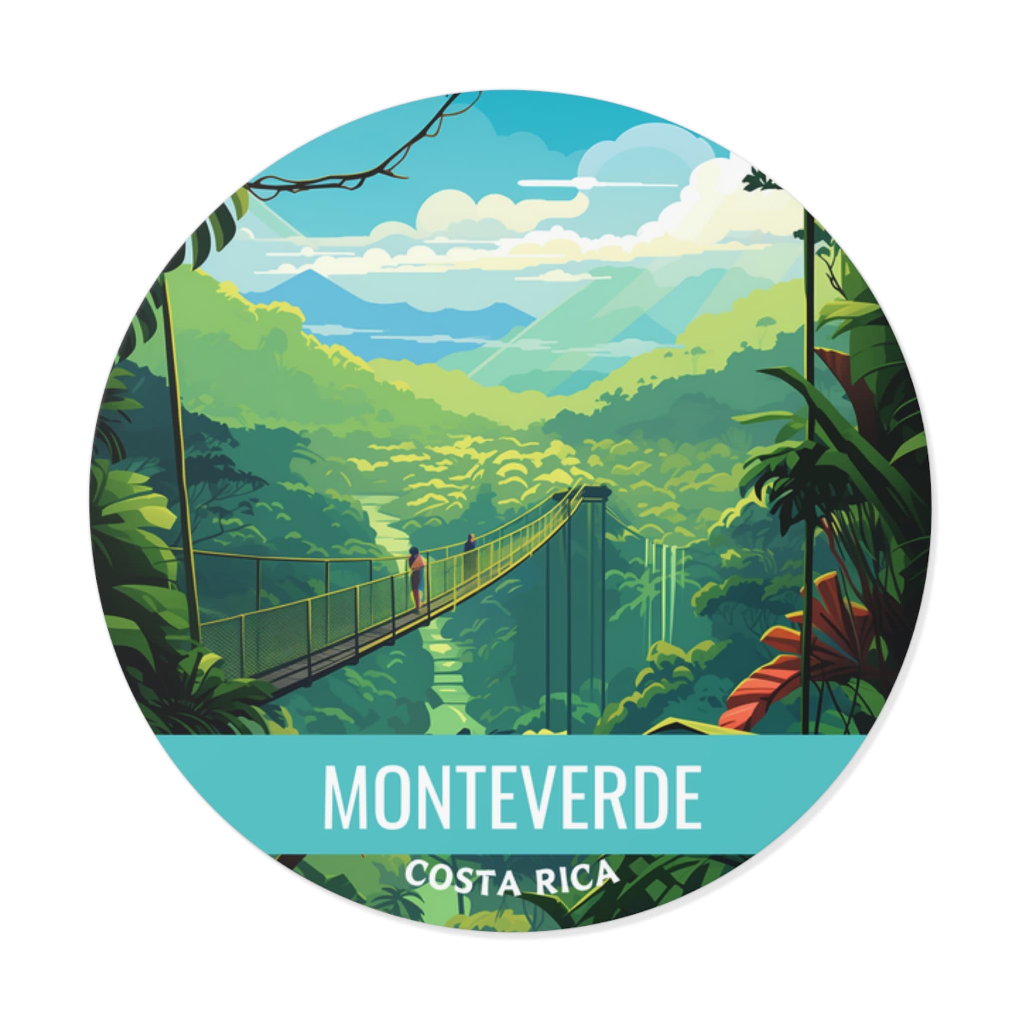 Monteverde, Costa Rica Central America Travel Vinyl Sticker Decal ...