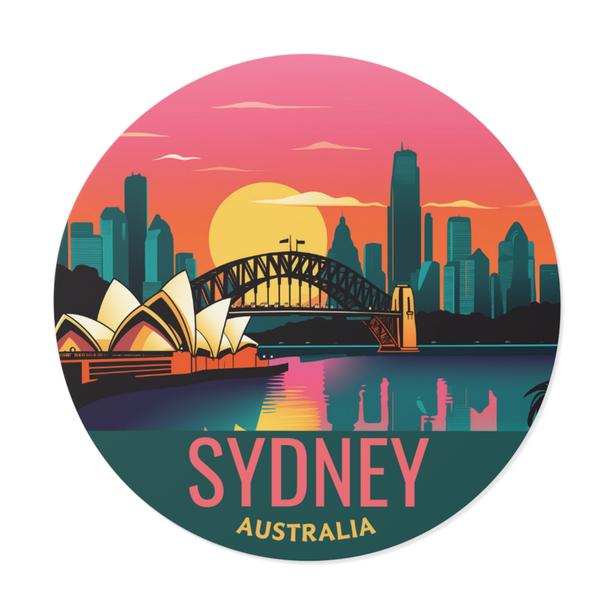 Retro Sydney Australia Vinyl Sticker Decal Travel, Luggage, Laptop ...