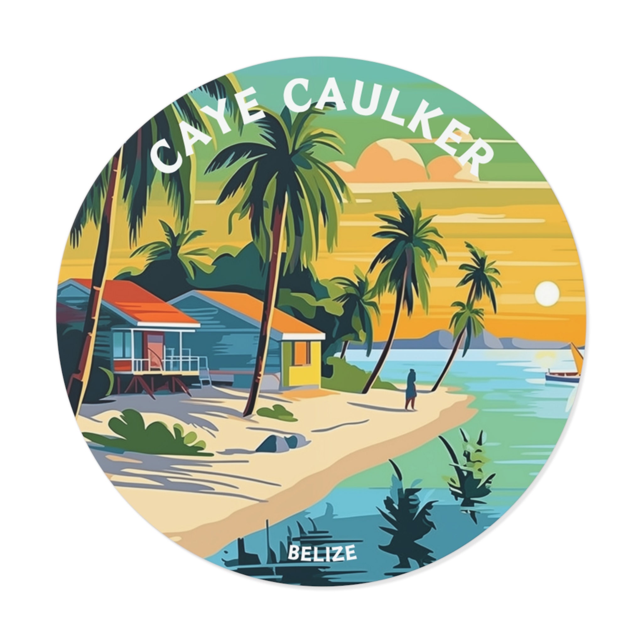 Caye Caulker Belize Vinyl Sticker Decal Travel, Luggage, Laptop ...