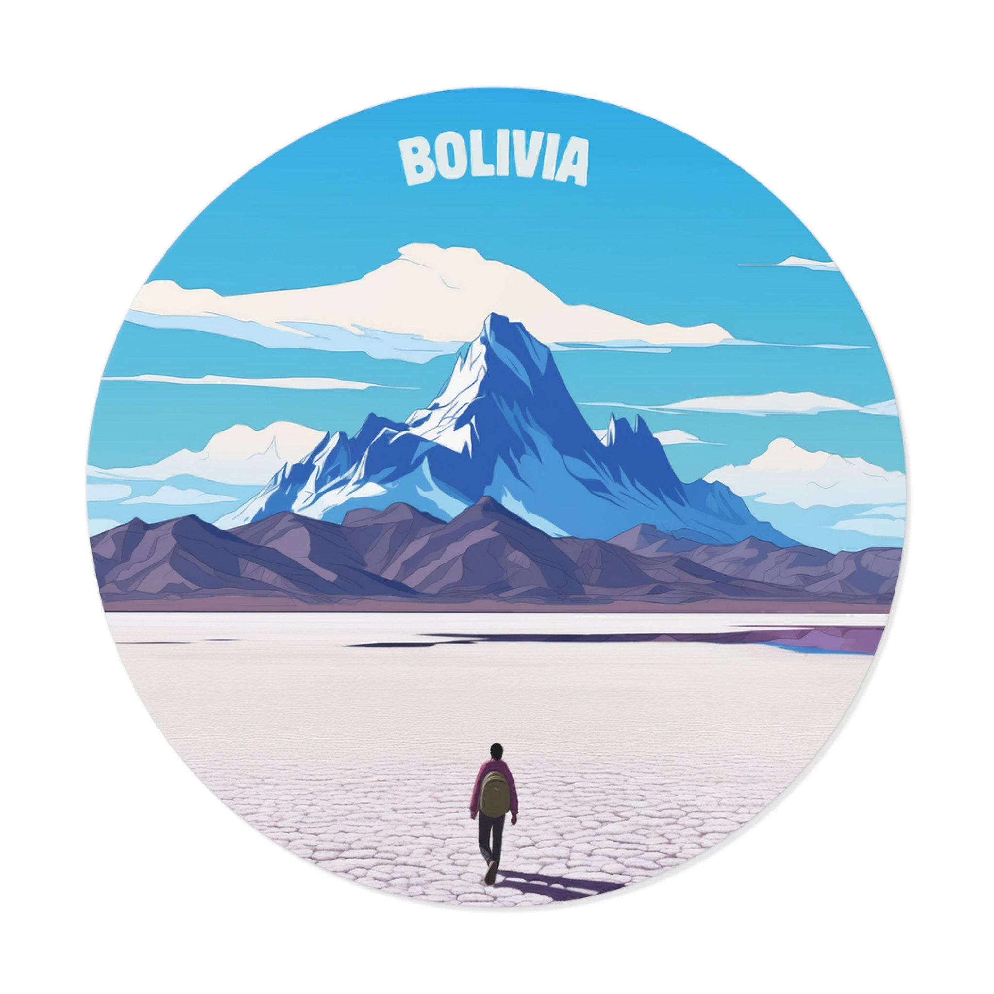 Bolivia Traveler Vinyl Sticker Decal - Travel, Luggage, Laptop ...