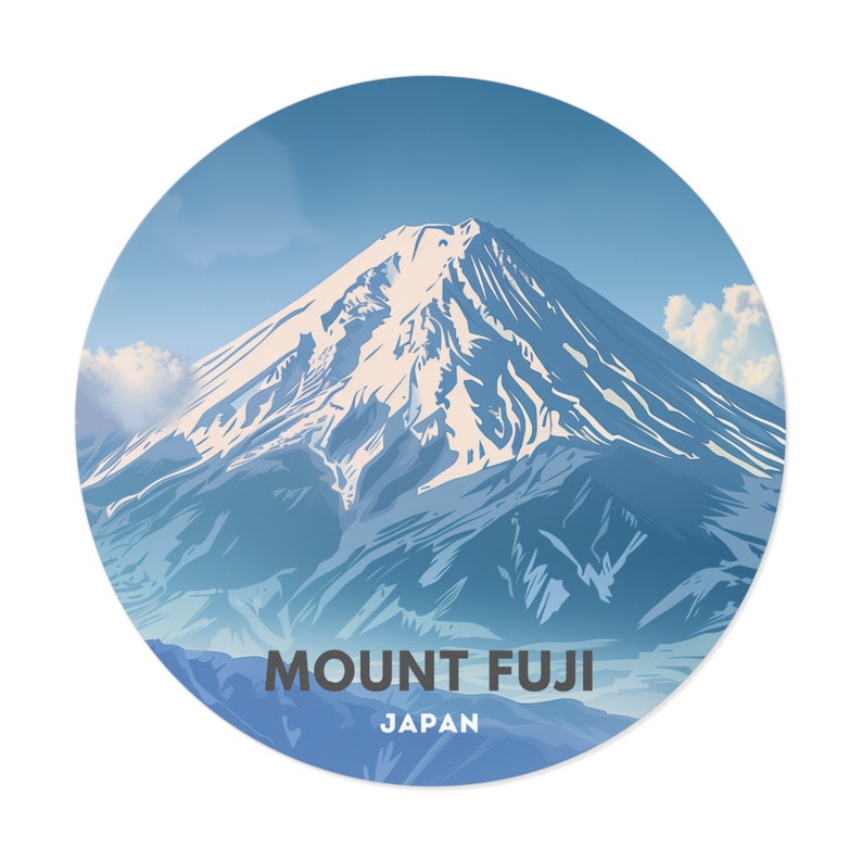 Mount Fuji Japan Vinyl Sticker Decal - Travel, Luggage, Laptop ...