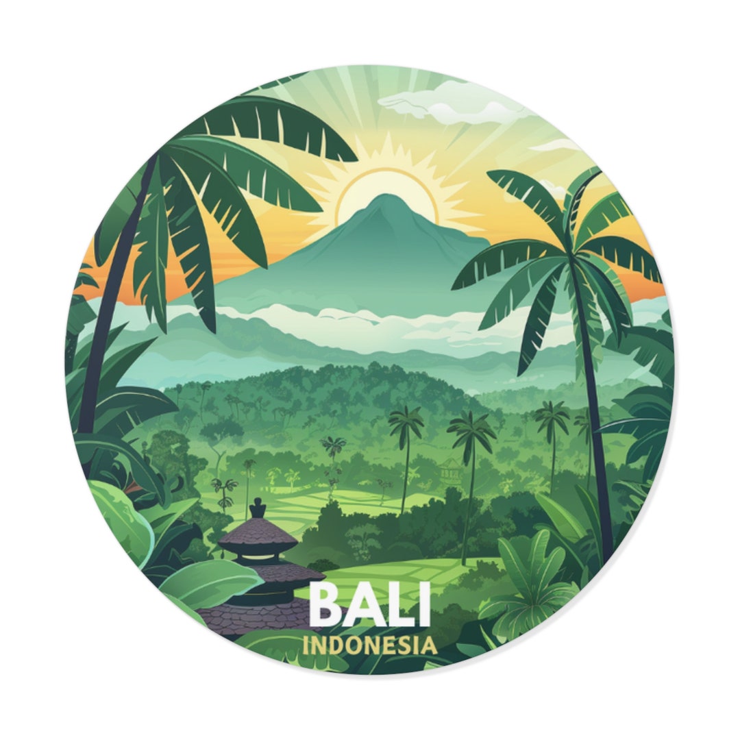 Bali Indonesia Vinyl Sticker Decal - Travel, Luggage, Laptop, Notebook ...