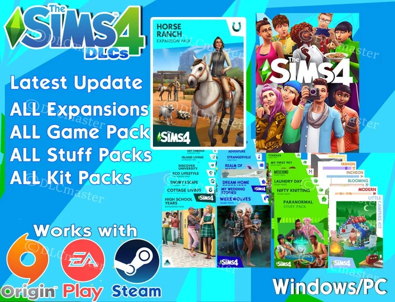 The Sims 4 Complete Collection Over 72 DLC Expansion Packs for PC ...