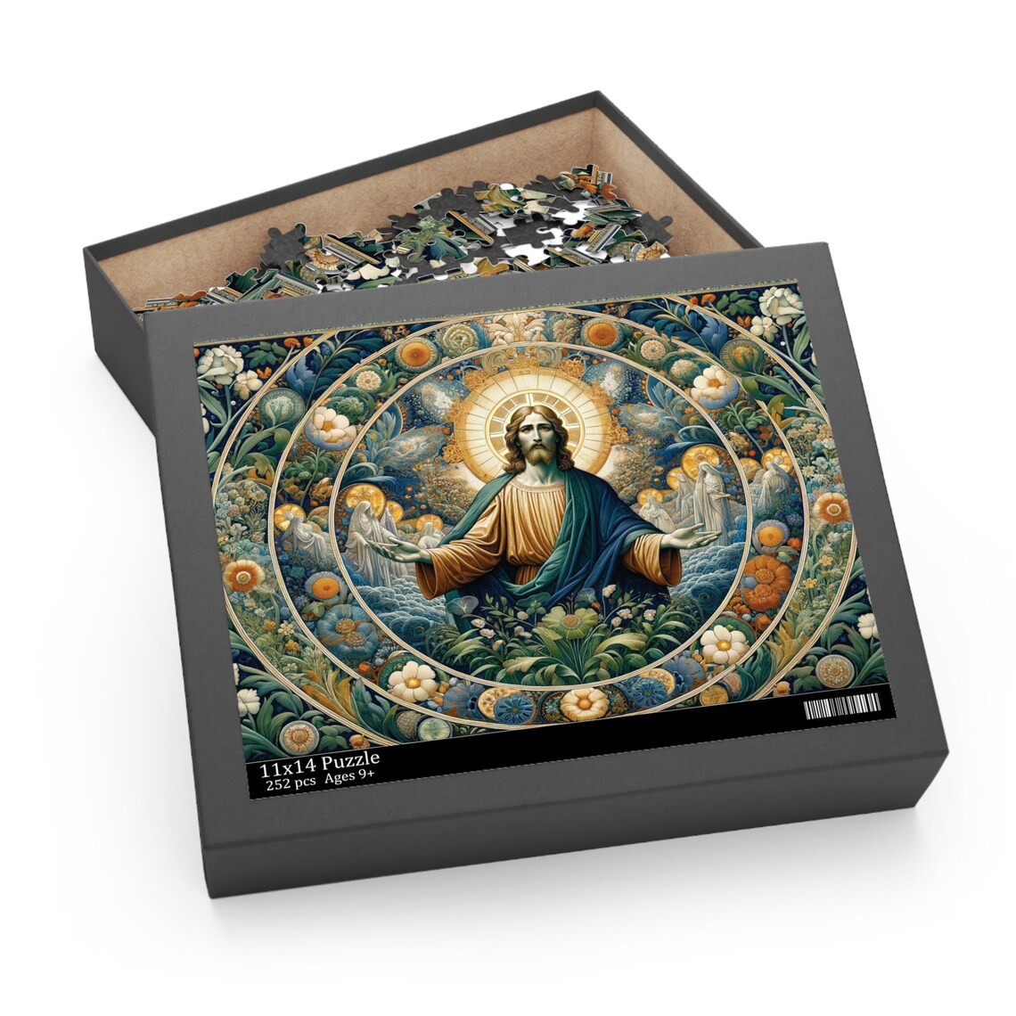 Jesus in Heavenly Garden Puzzle 20x16 Inches, 500 Pieces William Morris ...