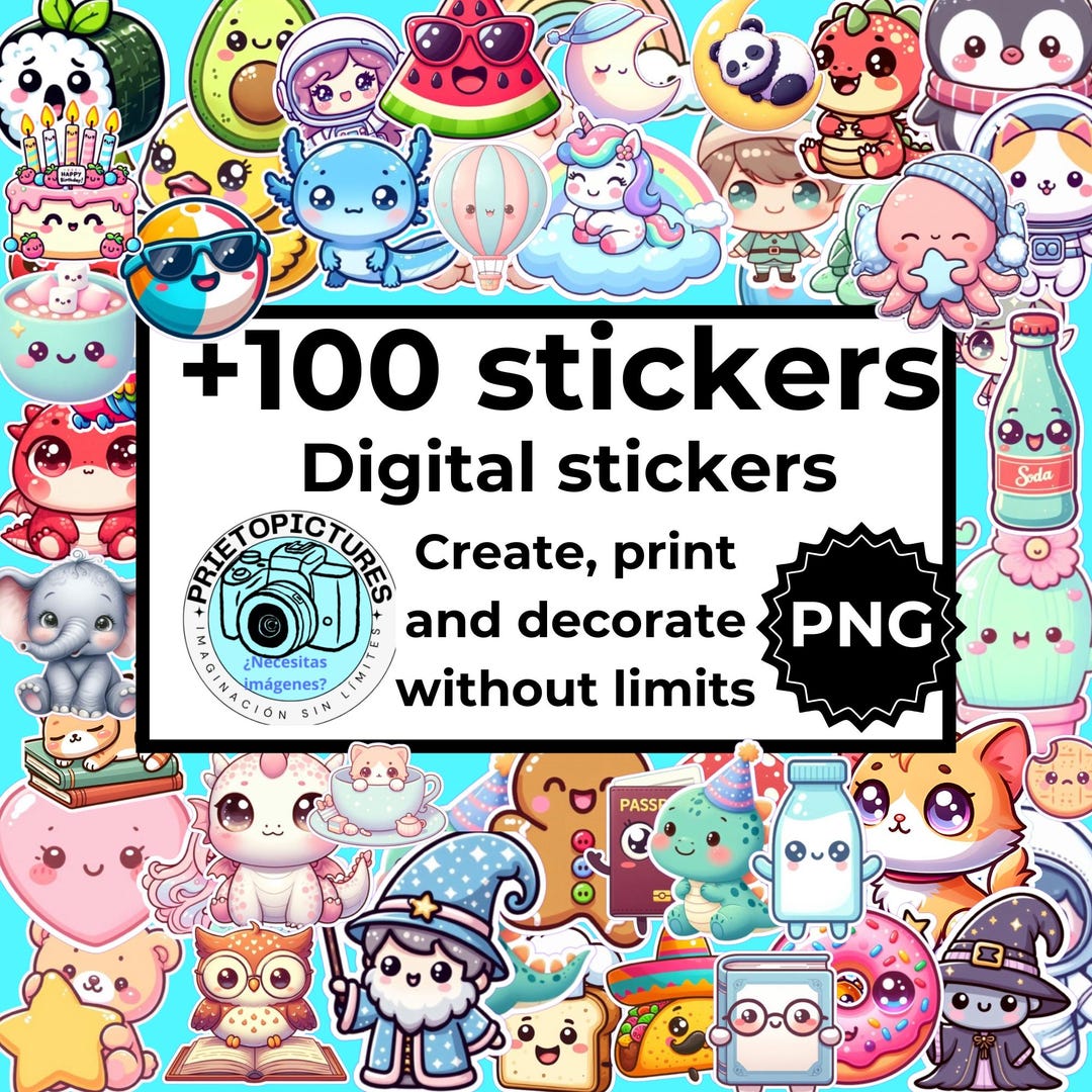 Pack of Over 100 Digital Stickers and Instant Download - Etsy