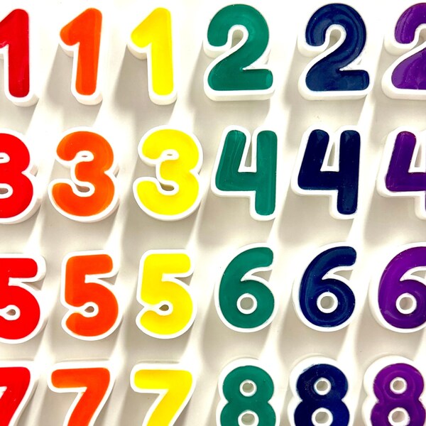 Rainbow Numbers - Etsy UK