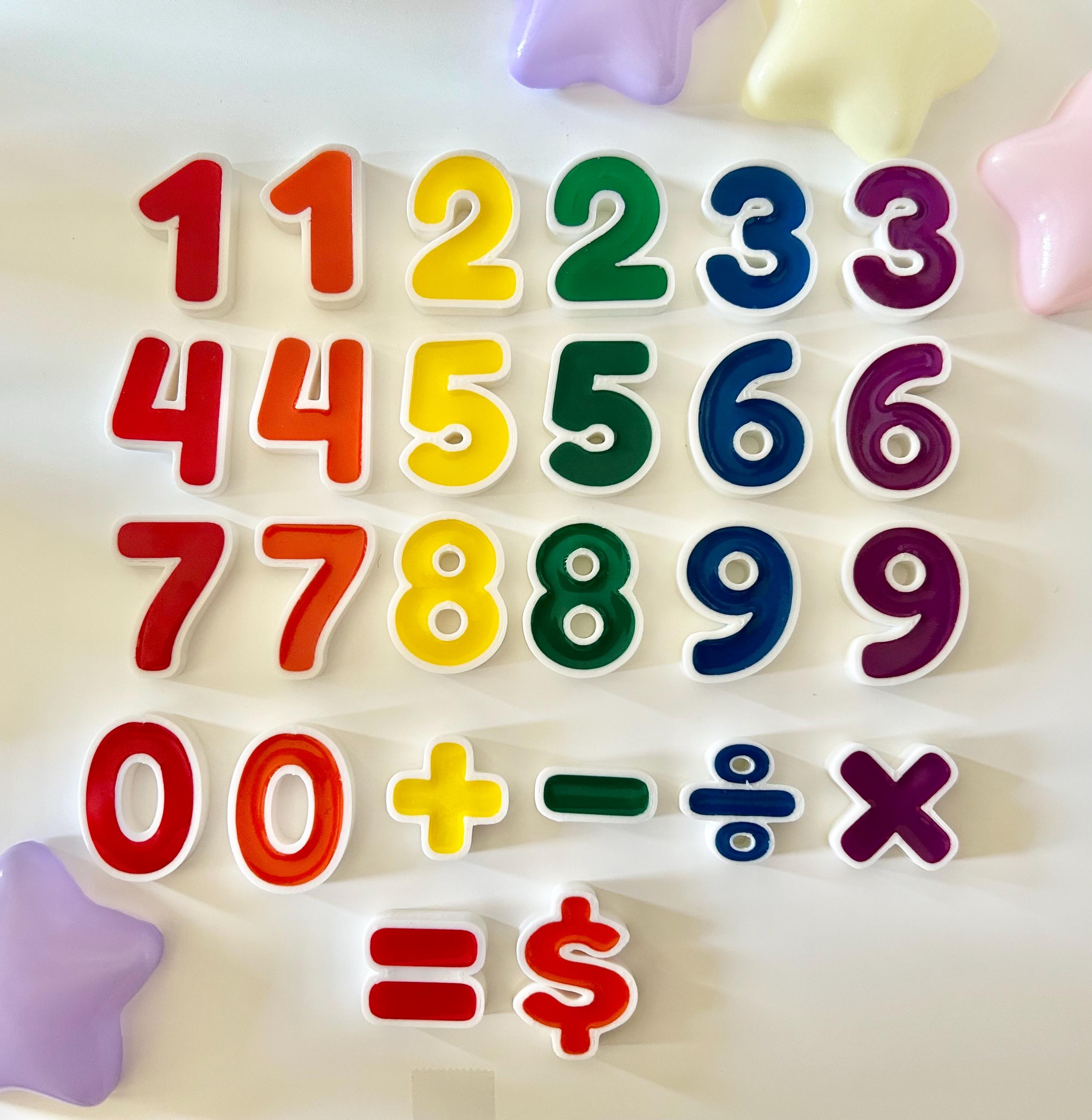Rainbow Numbers 0-9 and Math Symbols Fridge Magnets I Learning 123s ...