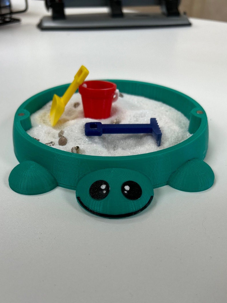 Turtle Sandbox Zen Garden I Home Office & Desk Toy I Nostalgic Sensory ...