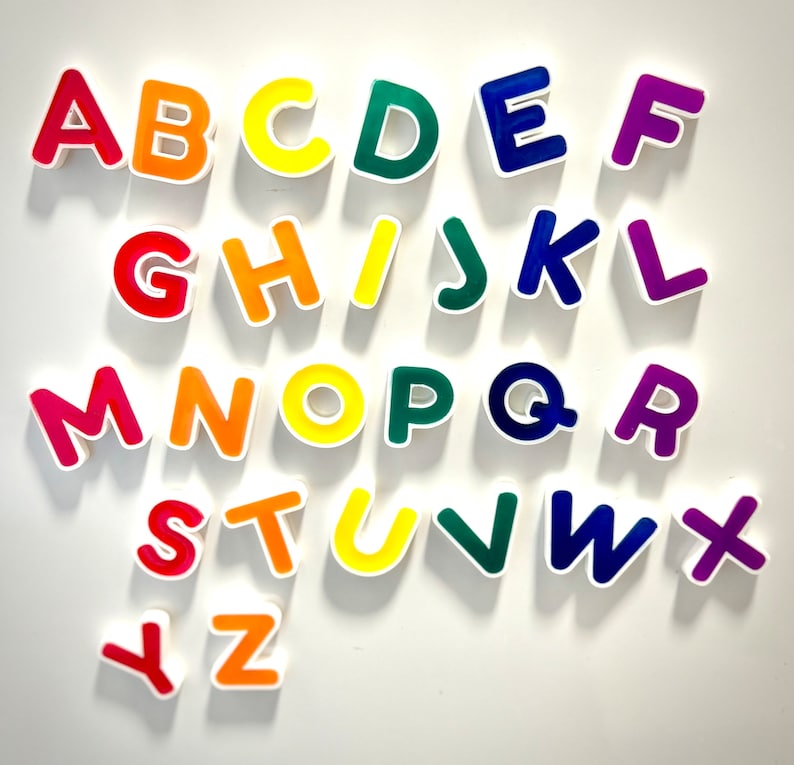 Rainbow Alphabet Fridge Magnets - Complete Set I Learning Abcs I ...