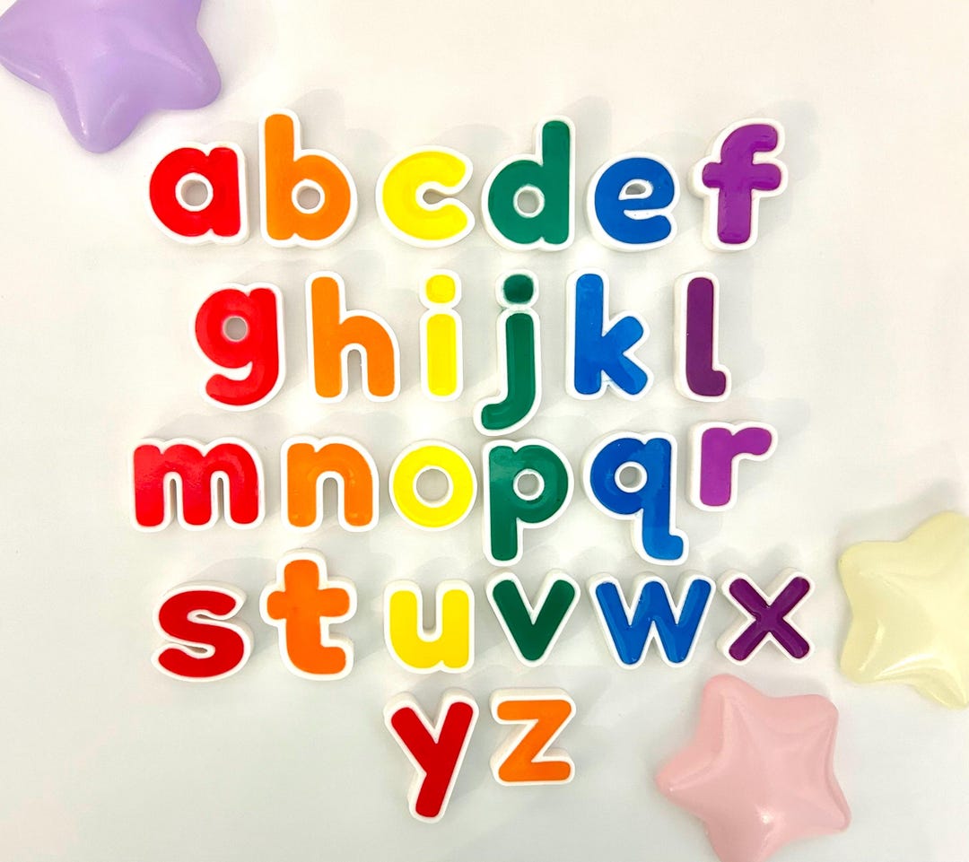 Rainbow Lowercase Alphabet Fridge Magnets: Learning Abcs - Etsy