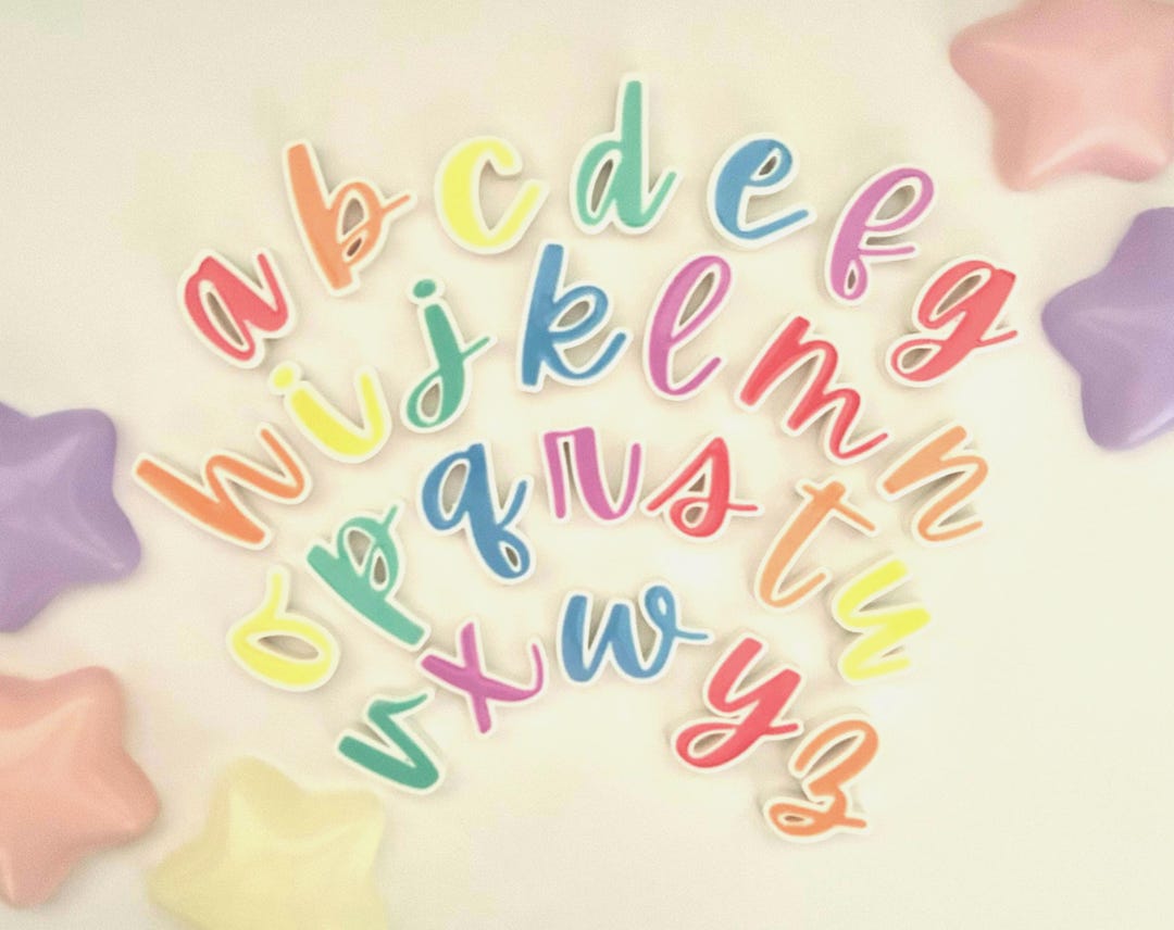 Lowercase Alphabet Fridge Magnets Pastel I Learning Abcs L Classroom ...