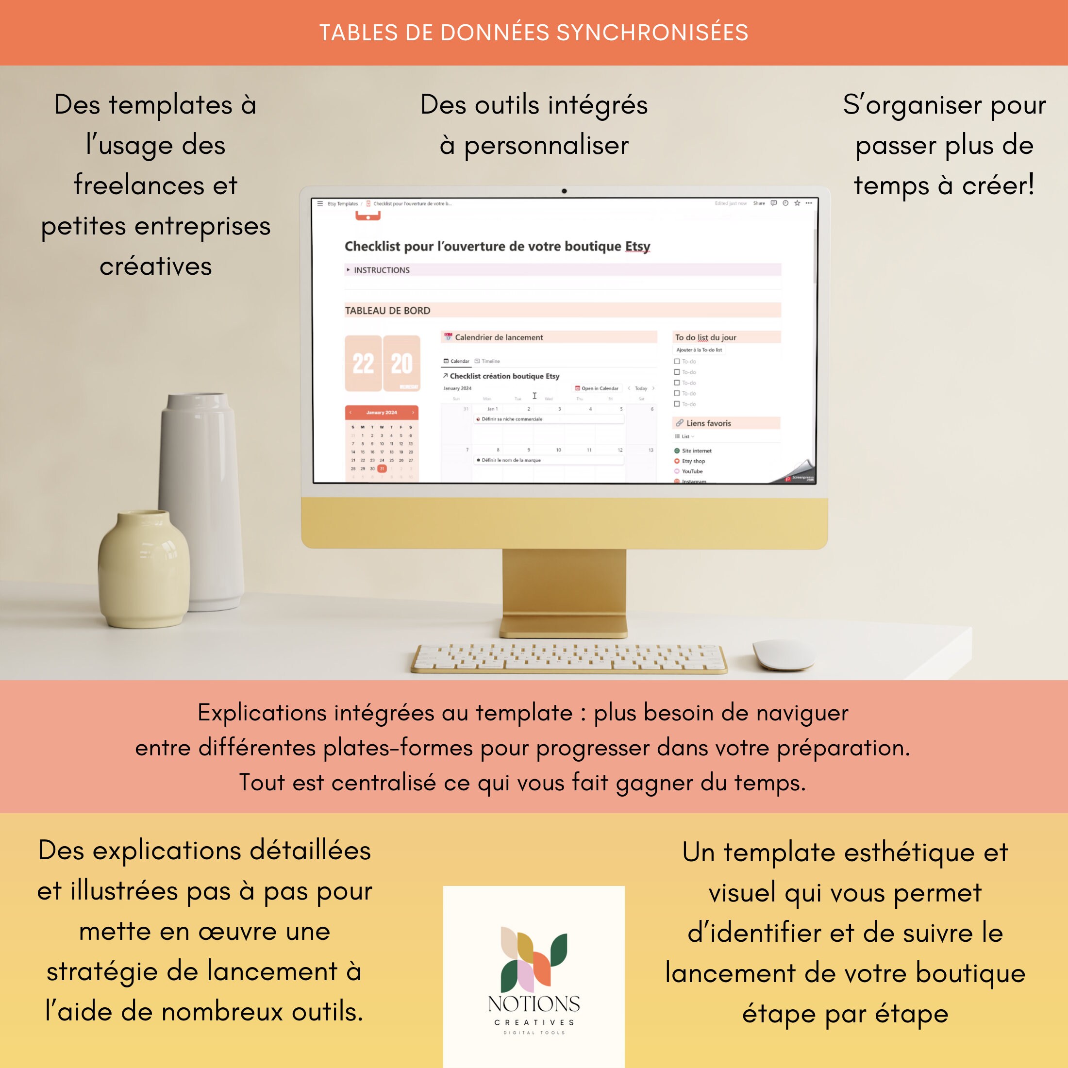 Template Notion in French /model Checklist Notion /opening Etsy Shop ...