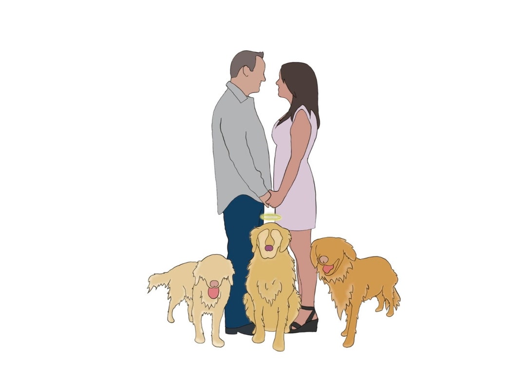 Faceless Portrait With Animals - Etsy