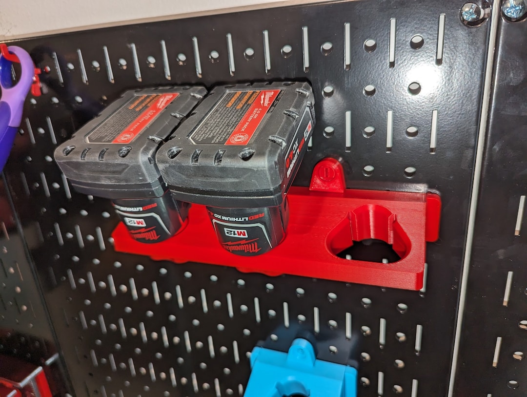 Wall Control - Milwaukee M12 Battery Holder - Etsy
