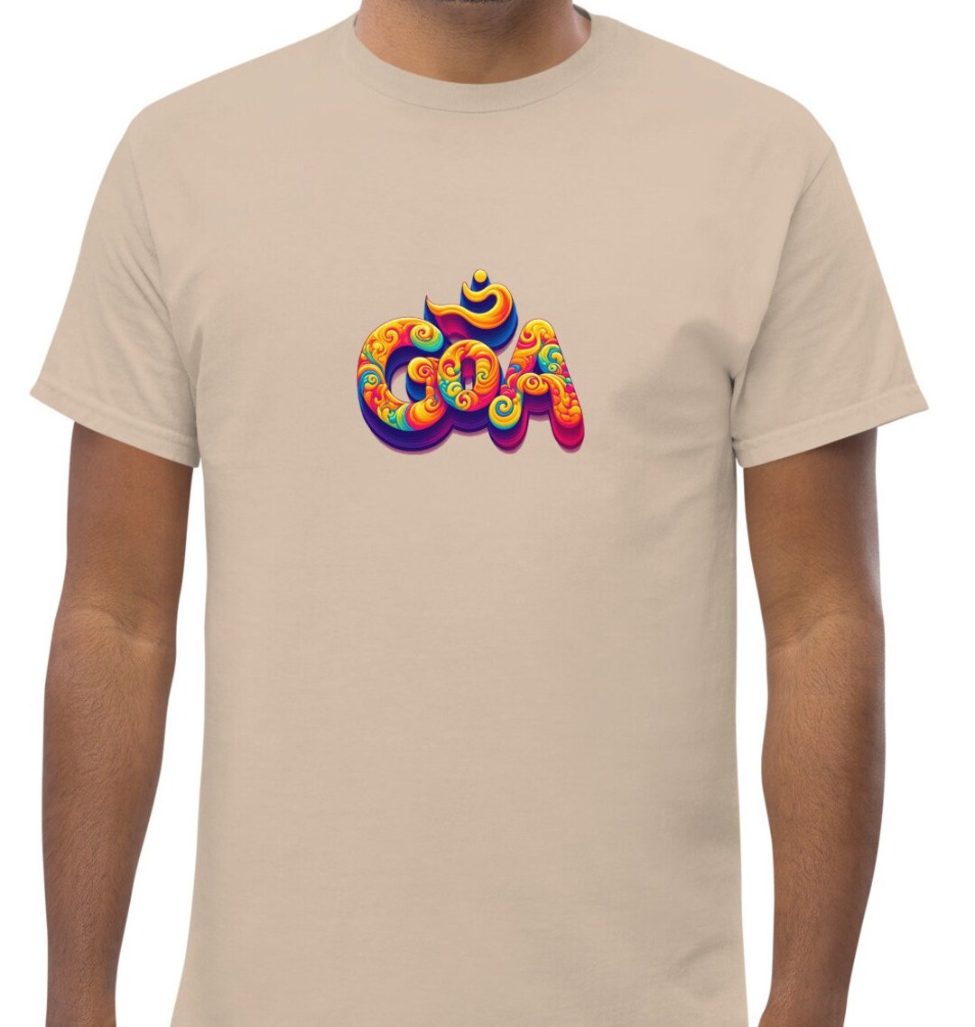 Goa Lettering in Psychedelic Style, Classic Men's T-shirt - Etsy