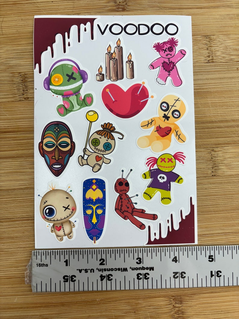 Voodoo Themed Sticker Sheet - Etsy