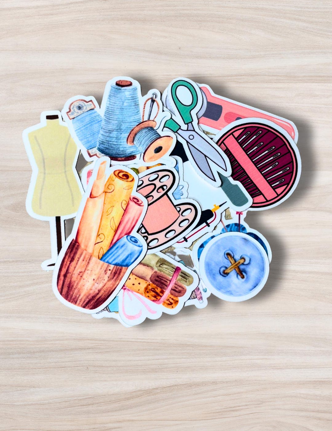 Sewing Themed Die Cut Stickers - Etsy