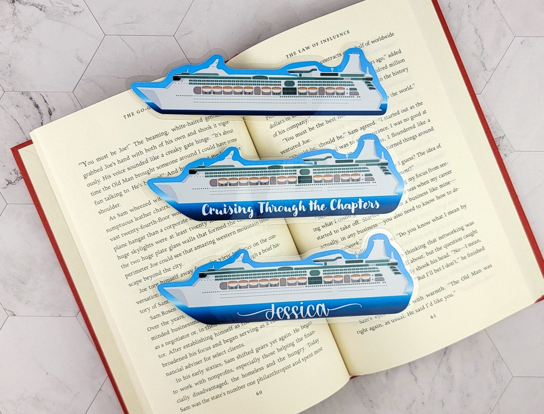 Bookmark Personalized Cruise Ship Theme 3 Pack for Women Men Cute Royal ...