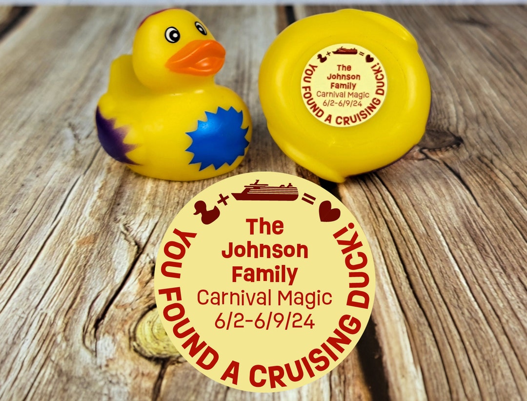 Duck Tag Stickers Personalized Cruise Duck Tag Decals Magnet Duck Tags ...