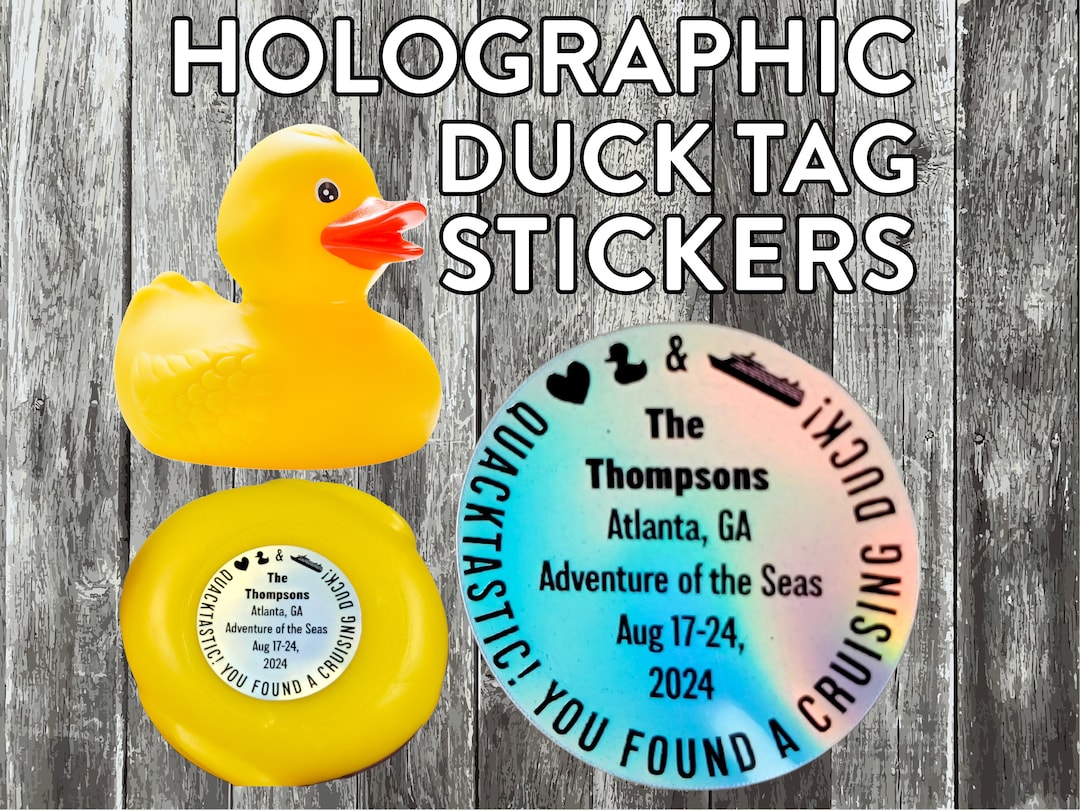 Duck Tag Stickers Personalized Holographic Cruising Duck Tags Carnival ...