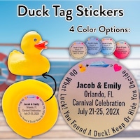 Cruise Duck Tags Printable, Cute Rubber Duck Stickers (digital Download ...