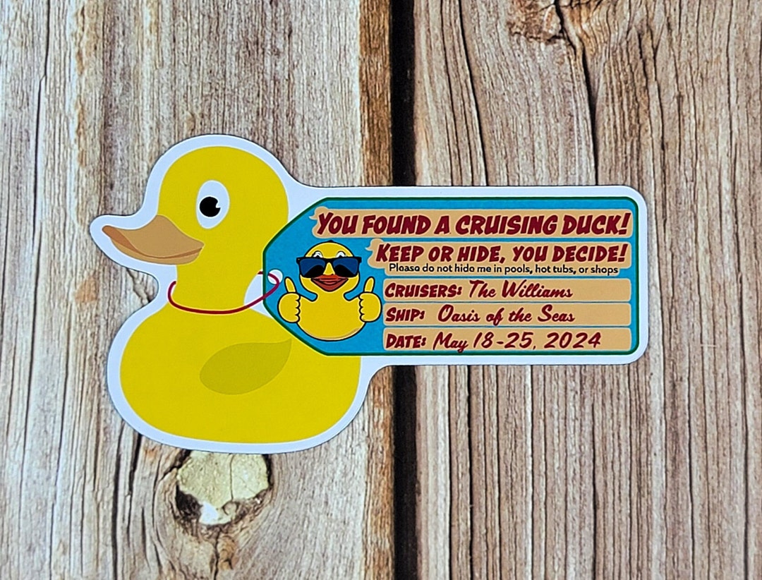 Cruising Duck Magnet Personalized Tag Duck for Hiding Carnival Royal ...
