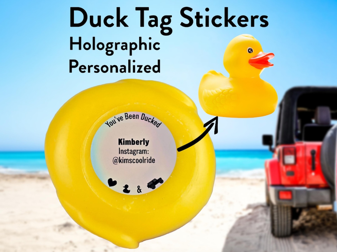 Off Road Ducking Tag Stickers Personalized Holographic You've Been ...
