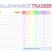 Editable Allowance Tracker | Printable Allowance Chore Chart | Daily ...