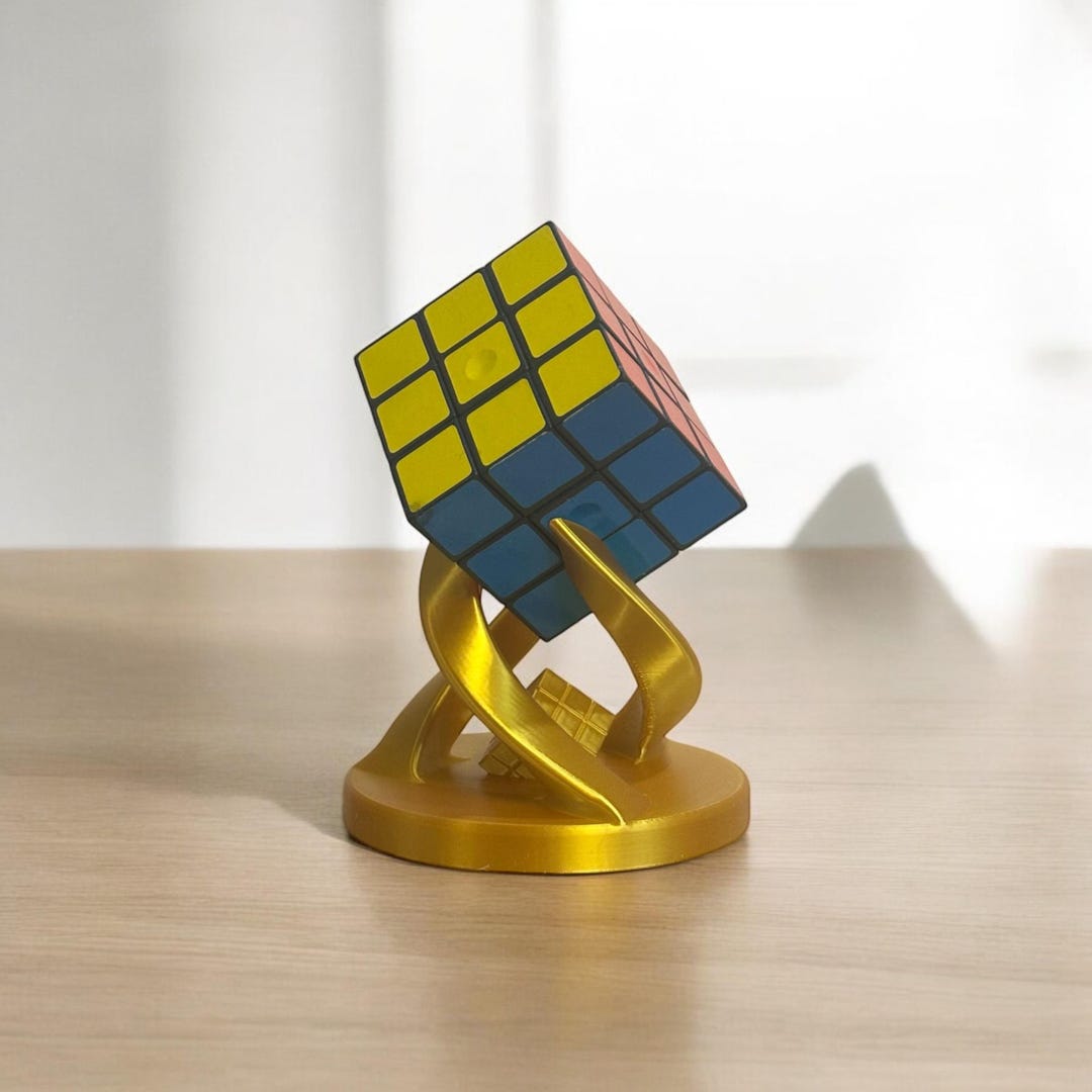 Rubik's Cube Display Stand Turning Your Cube Into a Work of Art Gift ...