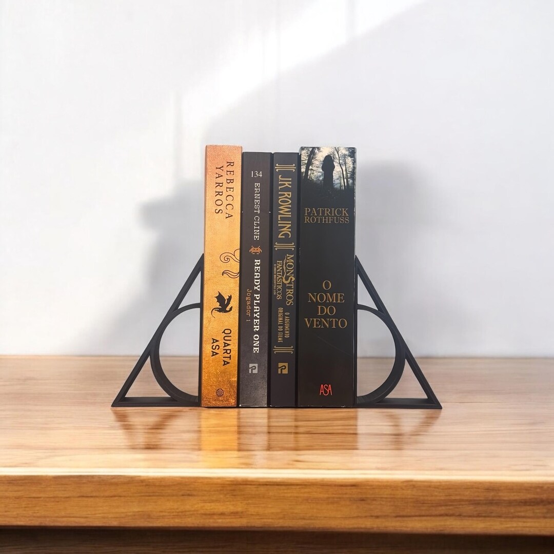 Harry Potter Deathly Hallows Inspired Bookends - Black Version - Book ...