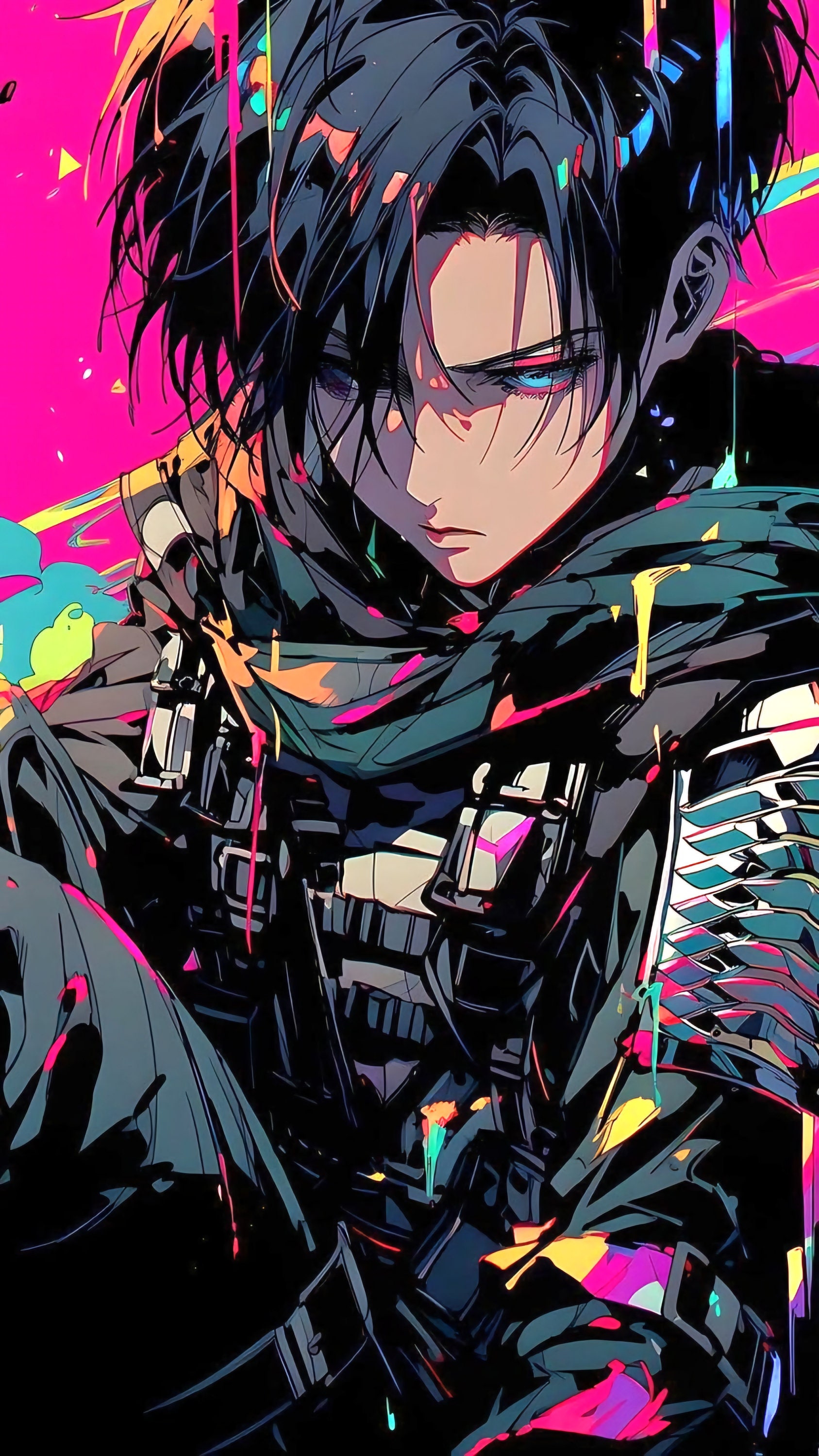 AOT : Mikasa Multicolor Poster - Etsy