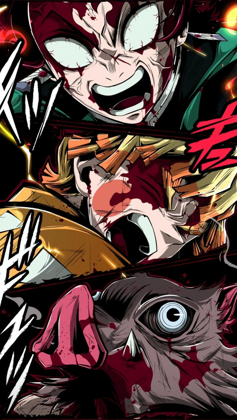 Demon Slayer : Inosuke Tanjiro Zenitsu Poster - Etsy