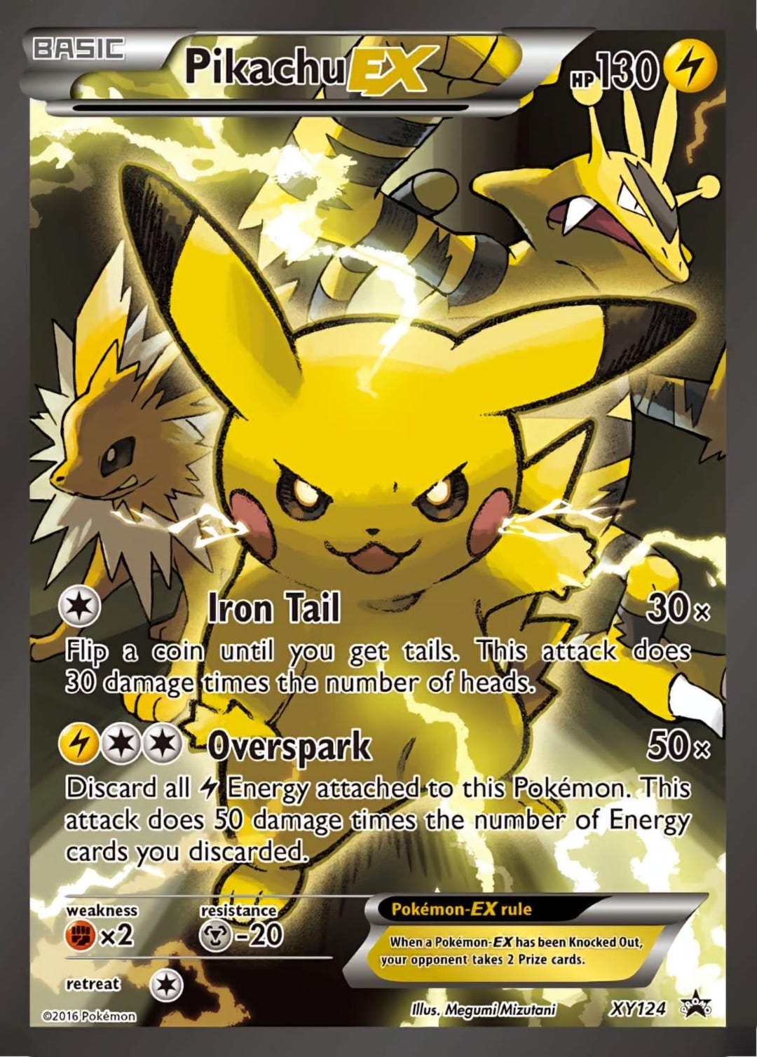 Pikachu EX Jolteon and Electabuzz Pokemon Card Art Poster - Etsy