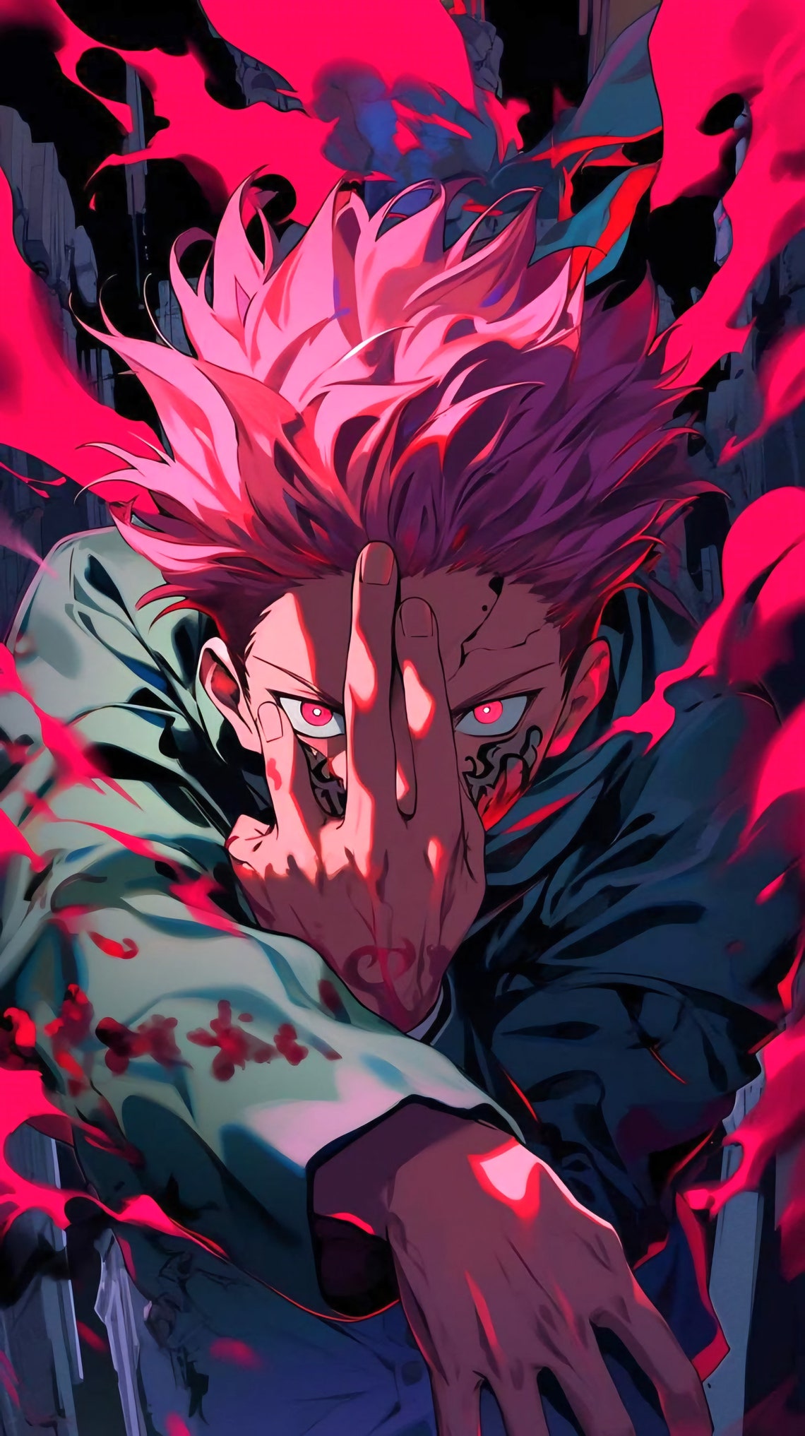 Jujutsu Kaisen : Ryomen Red Poster - Etsy