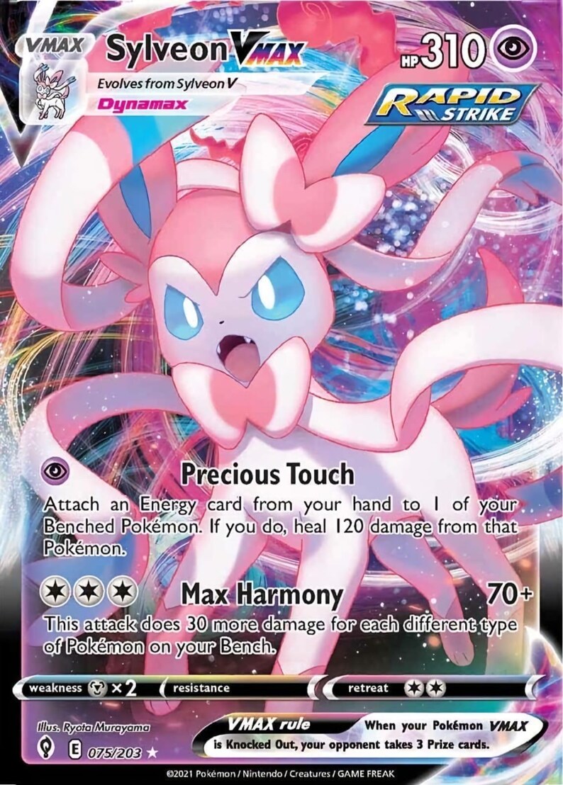 Sylveon Vmax Pokemon Card Art Poster - Etsy