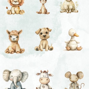 Whimsical Watercolor Animal Art for Nursery/playroom-jungle and Farm ...