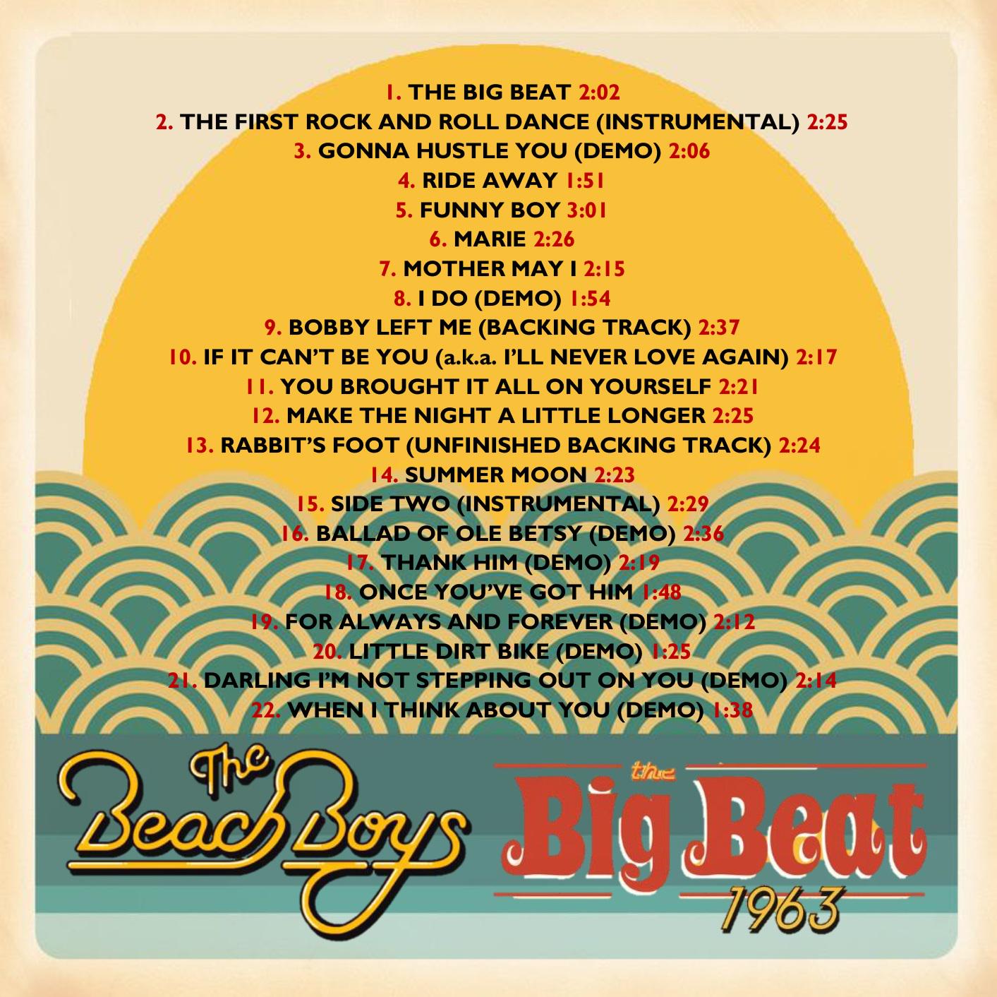 The Beach Boys - the Big Beat 1963 CD - Outtakes From the Beach Boys ...
