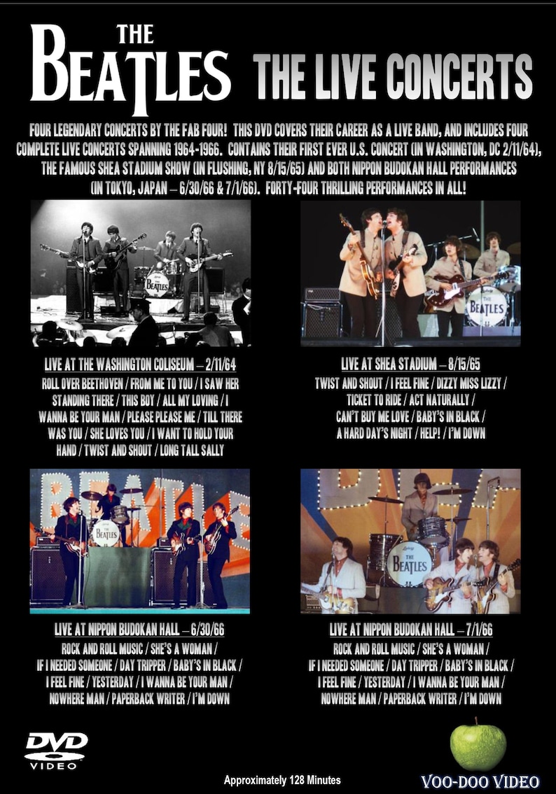 The Beatles - the Live Concerts [DVD] - 4 Complete Shows on One Disc ...