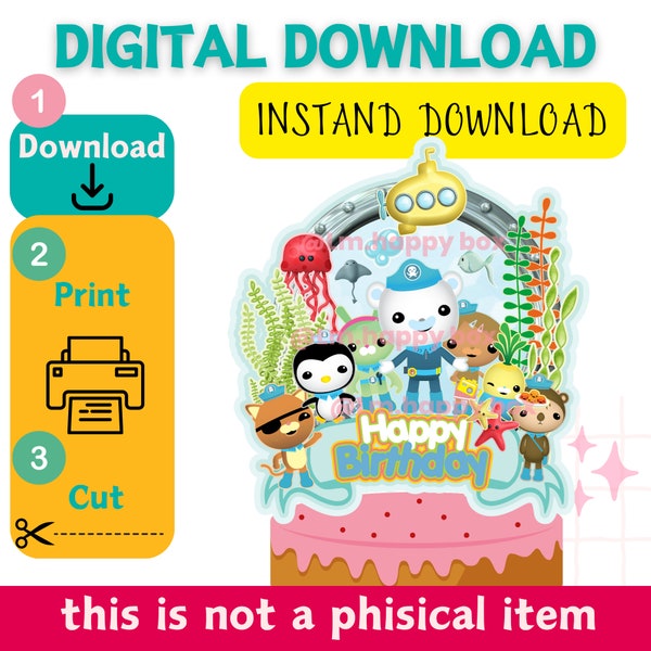 Octonauts Cake Topper - Etsy Australia