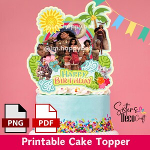 Moana 2 Instand Download, Moana Digital Cake Topper, Printable Moana 2 ...