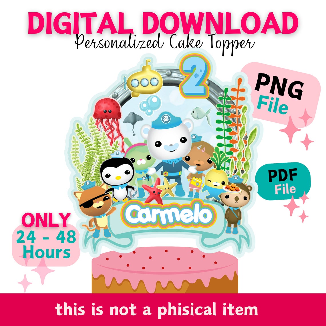 Octonauts Cake Topper, Octonauts Edible Cake Topper, Octonauts Birthday ...