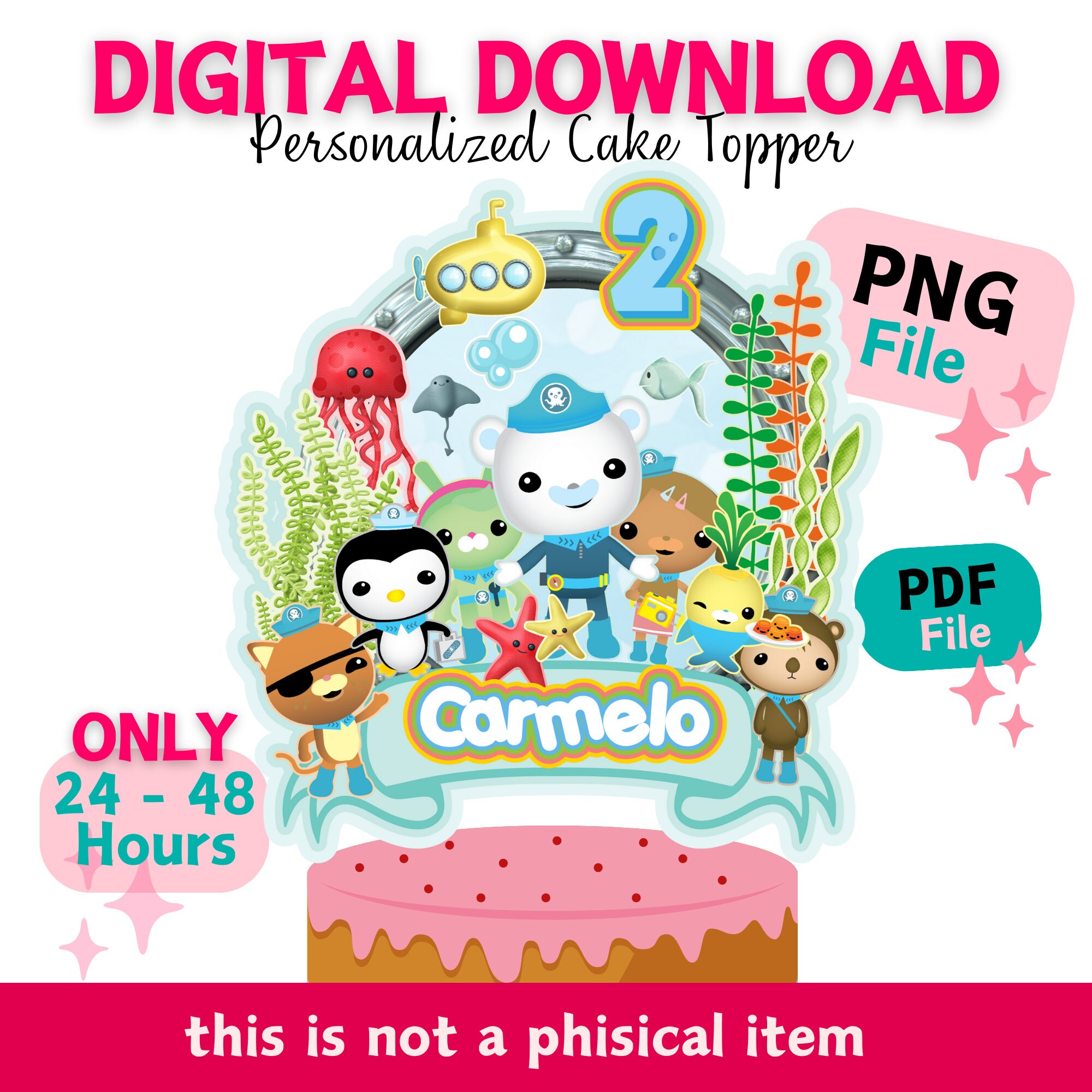 Octonauts Cake Topper, Octonauts Edible Cake Topper, Octonauts Birthday ...