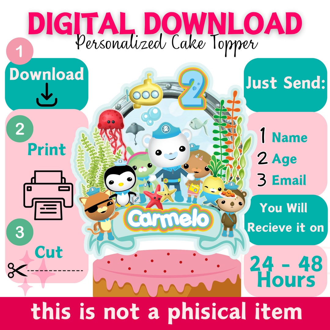 Octonauts Cake Topper Octonauts Edible Cake Topper Octonauts Birthday