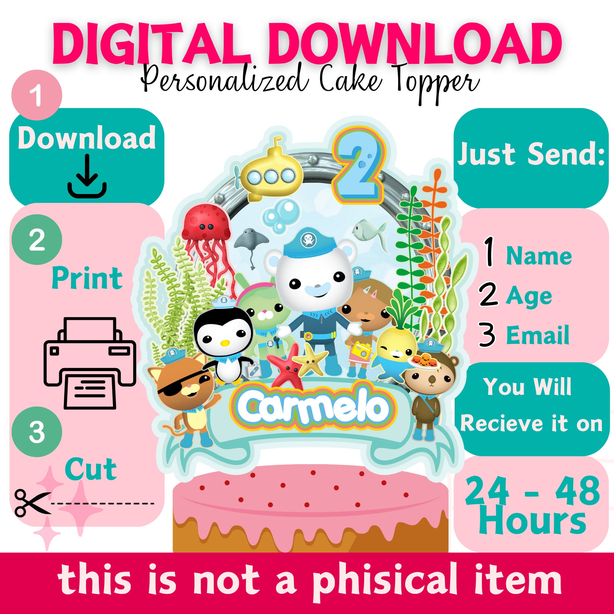 Octonauts Cake Topper Octonauts Edible Cake Topper Octonauts Birthday