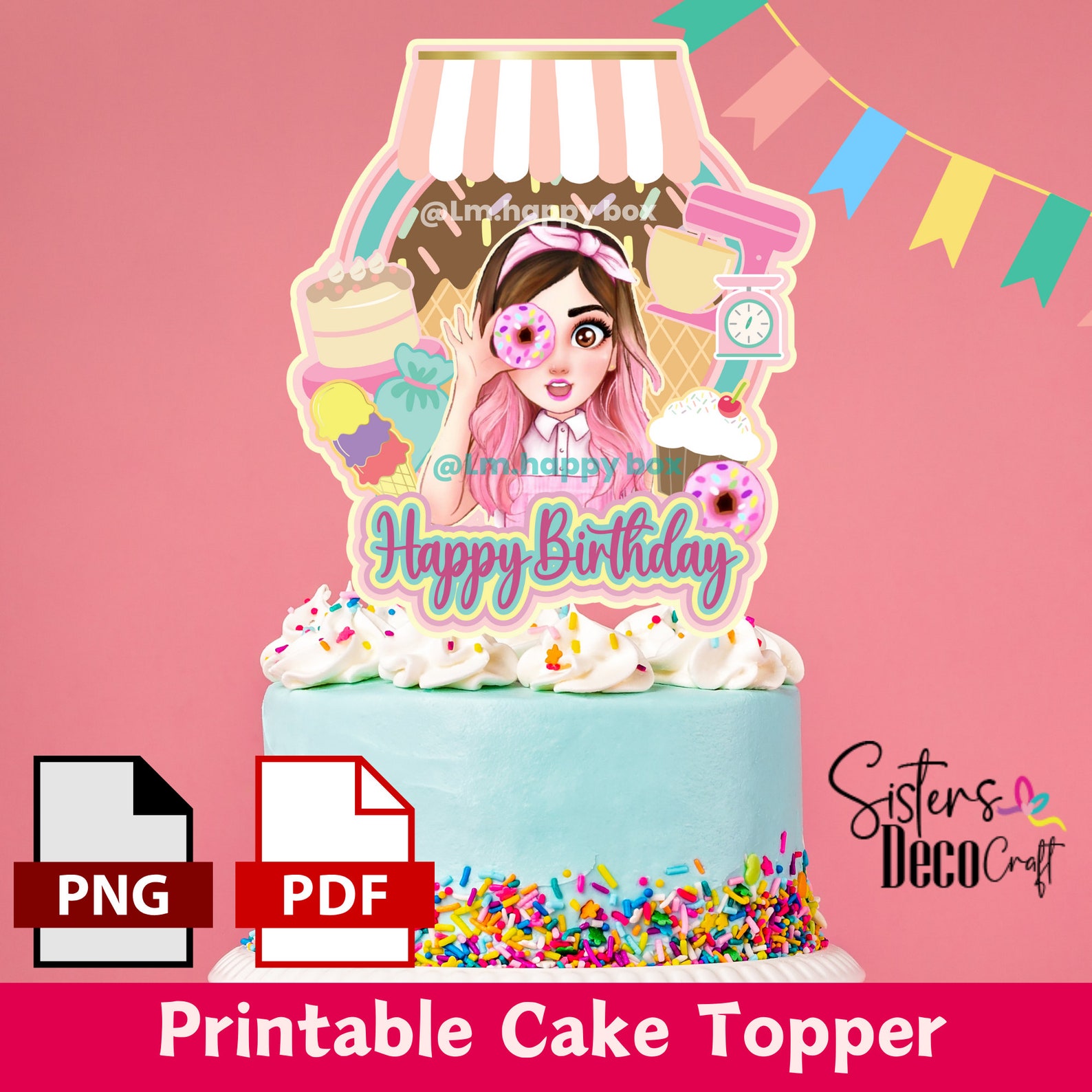 Mis Pastelitos Cake Topper, Mis Pastelitos, Mis Pastelitos Png, Mis ...