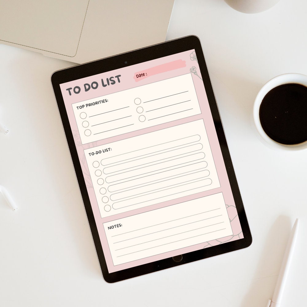 Minimalist to Do List Printable, Productive Planner, A4 PDF File, a ...