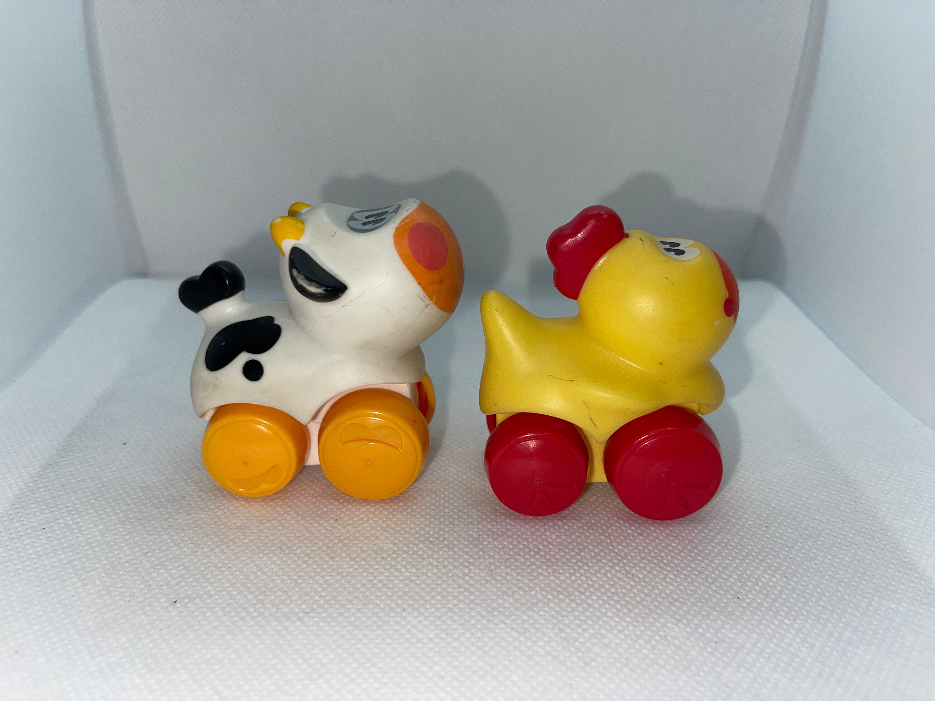 Hasbro Playskool Wheel Pals Animals on Wheels Farm Cow Chicken SET of ...
