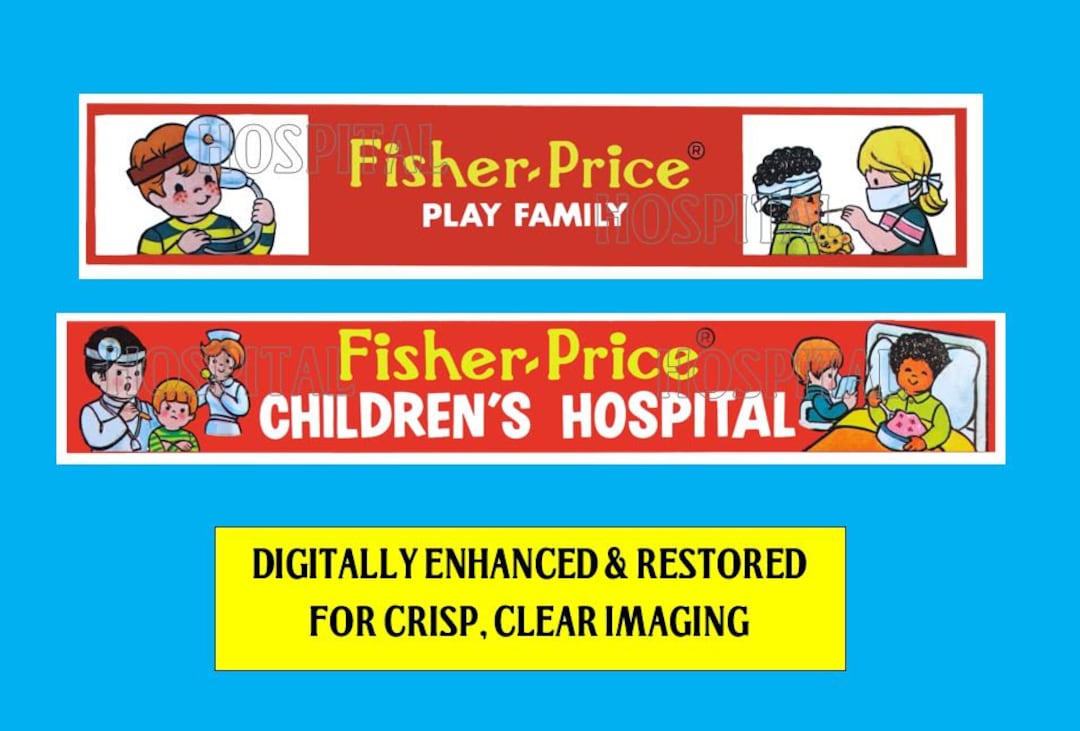 Vintage Fisher Price Little People Reproduction Lithos Stickers Decals ...