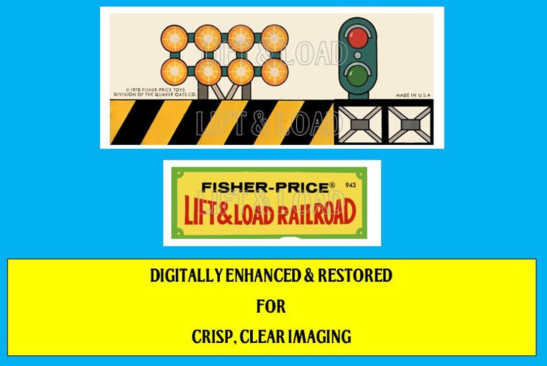 Vintage Fisher Price Little People Reproduction Lithos Stickers Decals ...