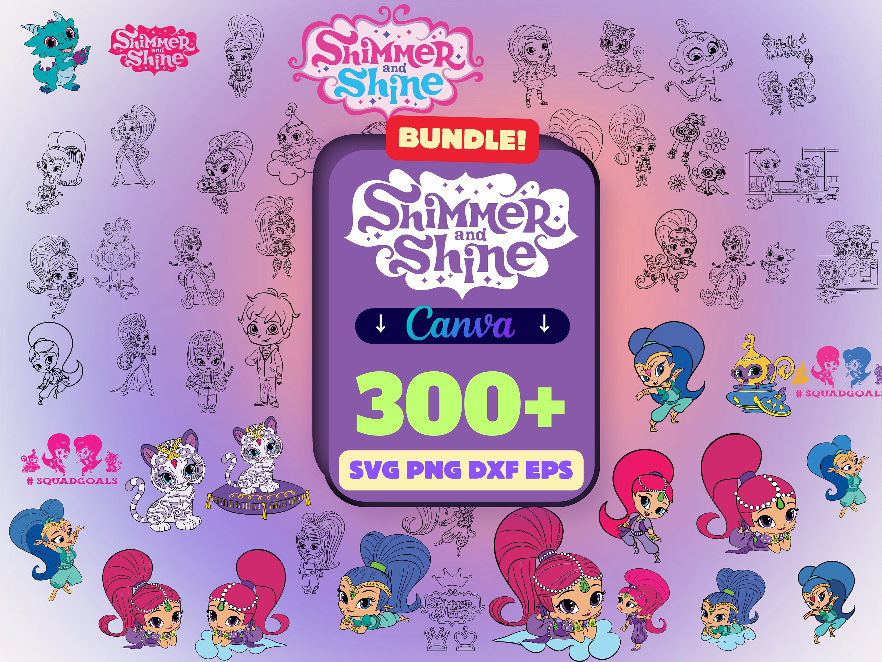 Shimmer and Shine SVG Bundle, Shimmer and Shine Vector, Shimmer Shine ...